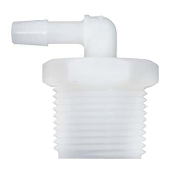 Eldon James Threaded to Hose Barb Fittings, 90° Elbow, Natural Nylon, 3 ...