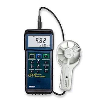 Extech 407113 Heavy-Duty CFM Metal Vane Thermoanemometer from Cole-Parmer