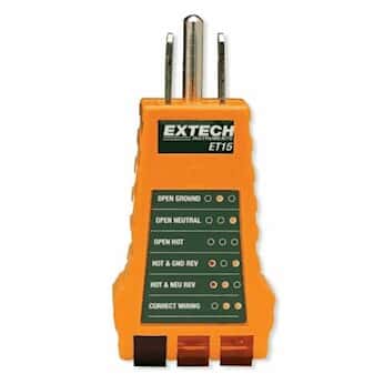 Extech ET15 Three-Wire Receptacle Tester from Cole-Parmer Canada