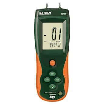 Extech HD750 Heavy-Duty Differential Pressure Manometer, 5 psi from Cole-Parmer