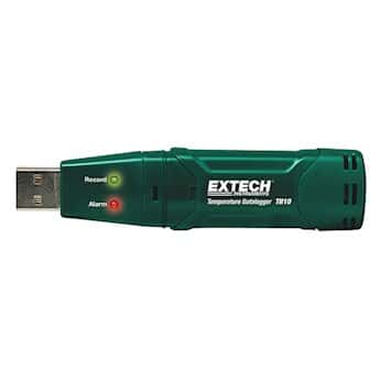 Extech TH10 Temperature USB Data Logger 4" x 1" x 7/8" (101 x 25 x 23 ...