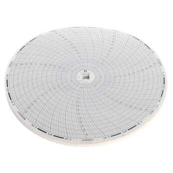 Graphic Controls 8" Circular Chart Recorder Paper, -20 to 120 Uniform ...
