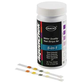 Hach 2755250 5 In 1 Water Quality Test Strips, 50 from Cole-Parmer