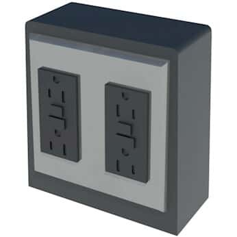 ICI Quick Ship Double Gang, Double Faced Electrical Pedestal, GFI ...