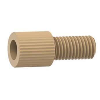 Idex Flangeless Male Nut, Standard Knurl, Natural PEEK, 1/8" OD Tubing ...
