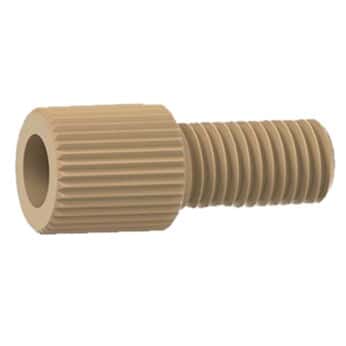 Idex Super Flangeless™ Nut, Standard Knurl, Natural PEEK, 1/8" OD ...