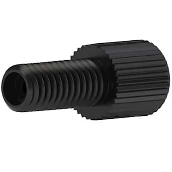 Idex Super Flangeless™ Nut, Standard Knurl, Black POM, 1/8" OD Tubing ...