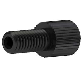Idex Super Flangeless™ Fitting, Black PEEK/SS Ring, 2 mm OD Tubing, M6 ...