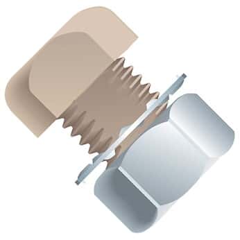 Idex Low-Pressure Union Assembly, Bulkhead, Red PEEK, 0.040" Bore, 1/4 ...