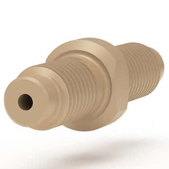 Idex Low-Pressure Union, Male Straight, PEEK, 0.062" Bore, 1/4-28 Flat ...