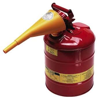 Justrite 10801 Safety Can, Type I, Steel with Cork Gaskets, 5 gallon ...