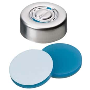 Kinesis Silver Aluminum Crimp Cap with Center Tear-Off, 20 mm Dia ...