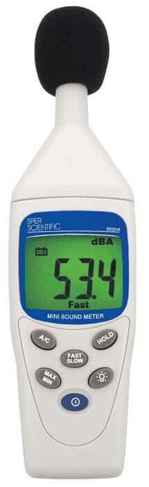 Sper Scientific Mini Digital Sound Meter with NIST-Cal Cert from Cole ...