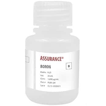 Spex CertiPrep PLB9-2M Assurance® Grade Boron, 1,000 µg/mL for AA and ...
