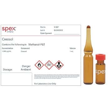 Spex CertiPrep S-987 Creosol Organic Standard, 1,000 µg/mL in Methanol ...