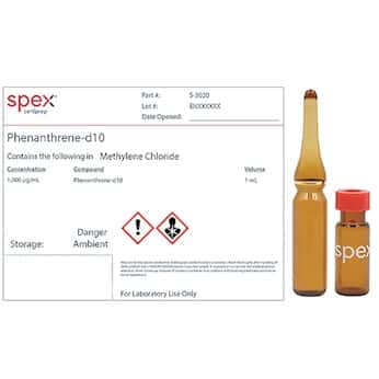 Spex CertiPrep S-3020 Phenanthrene-d10, 1,000 µg/mL in Methylene ...