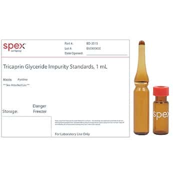 Spex CertiPrep BD-3515 Tricaprin Glyceride Impurity Standard, 8,000 µg ...