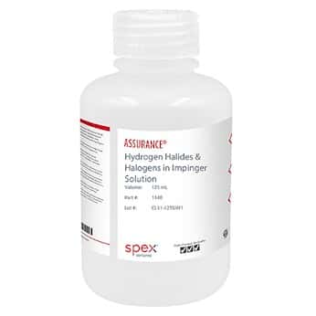 Spex CertiPrep 1140 Hydrogen Halides & Halogens QC Sample in Impinger ...