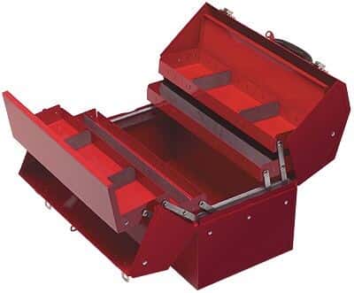 Stanley Portable Tool Box, Red Cantilever from Cole-Parmer