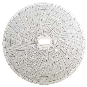 Supco 6" Circular Chart Recorder Paper, 31 Day, 0 to 120°C; 60/Box from ...
