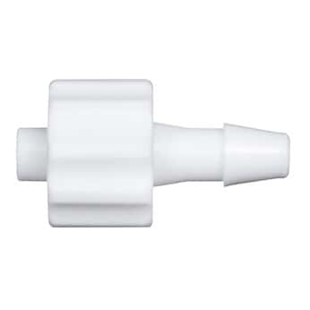 Value Plastics Luer to Hose Barb Fitting, Straight Adapter, White Nylon ...