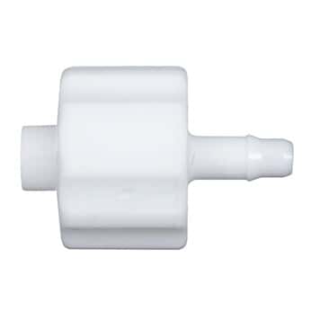 Value Plastics Luer to Hose Barb Fitting, Straight Adapter, White Nylon ...