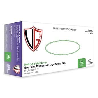 Vanguard Safety Hybrid EVA Industrial Gloves, 4 mil, Extra-Large; 2000 ...