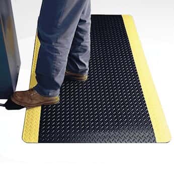 Wearwell 414.1516X3X5BK Safety Mat, 3 ft W x 5 ft L, 15/16" thick ...