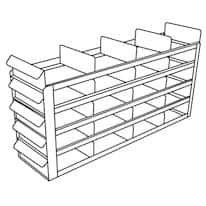 Cole-Parmer Upright Freezer Sliding Tray Eco-Rack for Standard 2" Boxes ...