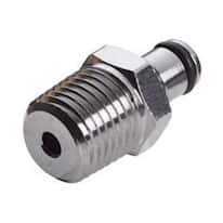 CPC (Colder) MC Quick-Disconnect Fitting, Threaded Insert, Chrome-Plated Brass, Non-Valved, 1/4 ...