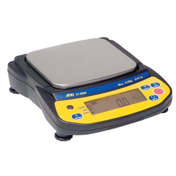 A&D Weighing EJ-3000 Newton Portable Balance, 3100g x 0.1g; 120V from ...