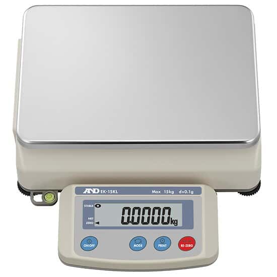 A&D Weighing EK-L Dual Range Compact Bench Scale, 3 kg x 0.1 g, 30 kg x ...