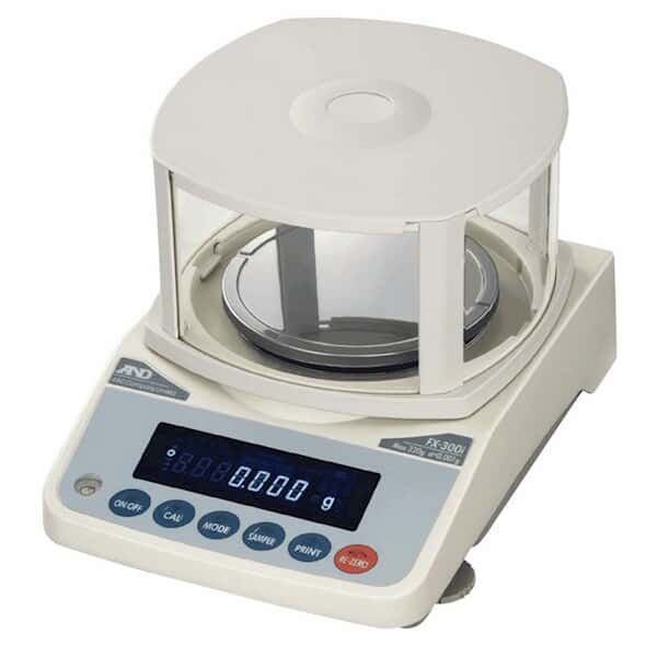 A&D Weighing FX-1200IWP Toploading Balance, 1220g x 0.01g Ext ...