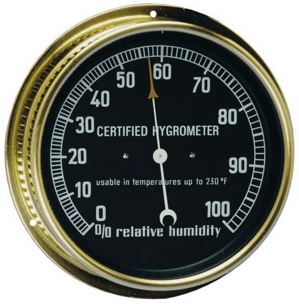 Abbeon AB-167 Humidity Dial Indicator with Black Face and Brass Case ...