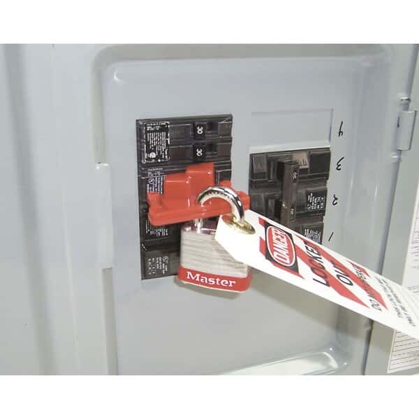 Accuform KDD121 Single-Pole Circuit Breaker Lockout, Red; Breaker ...