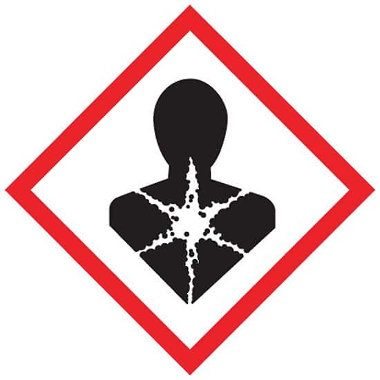 Accuform LZH609PS2 GHS Label, Health Hazard Pictogram, 1" x 1 ...