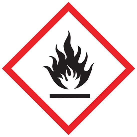 Accuform LZH611PS5 GHS Label, Flame Pictogram, 2" x 2", adhesive coated ...