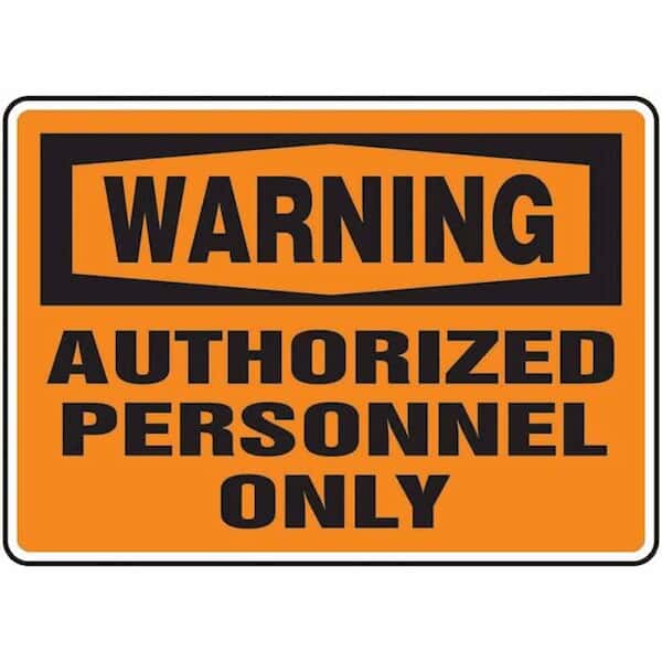 Accuform MADMW04VA Safety Sign, Warning - Authorized Personnel Only, 10 ...