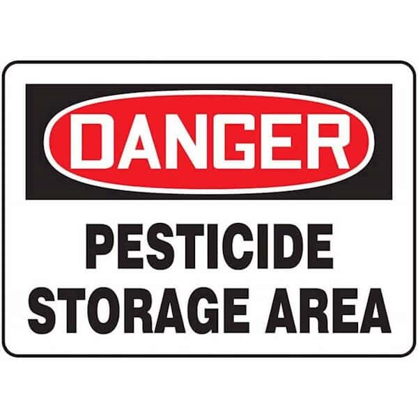 Accuform MCAW100VP Safety Sign, Danger - Pesticide Storage Area, 7" X ...