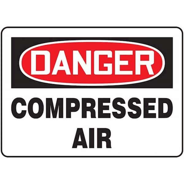 Accuform MCPG004VS Safety Sign, Danger - Compressed Air, 10" X 14 ...
