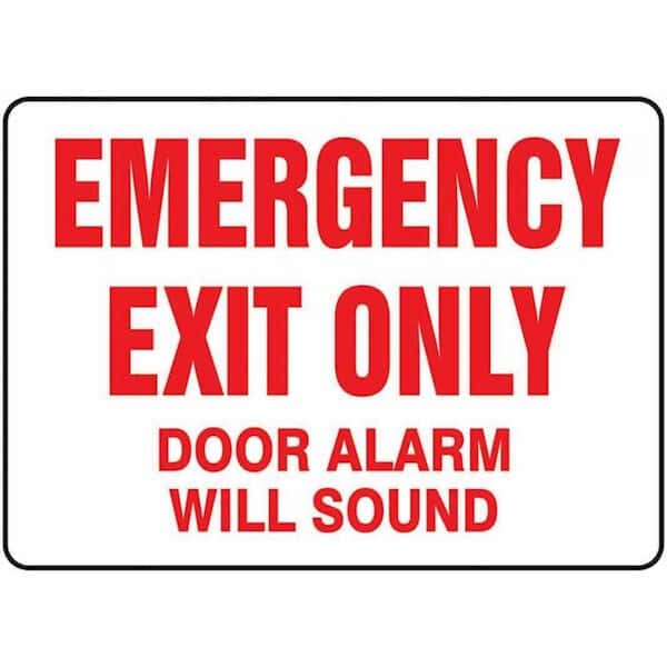Accuform MEXT591VP Safety Sign, Emergency Exit Only - Door Alarm Will ...