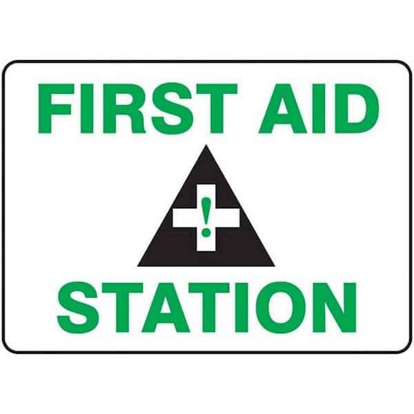 Accuform MFSAD08BVP Safety Sign, First Aid Station (symbol), 7" X 10 ...