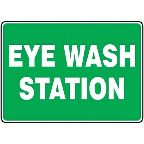 Accuform MFSAD31BVP Safety Sign, Eye Wash Station, 7 X 10, Plastic from ...