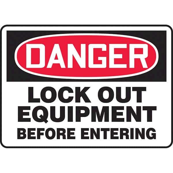 Accuform MLKT106VP Safety Sign, Danger Lockout Tagout, 7 X 10, Plastic ...