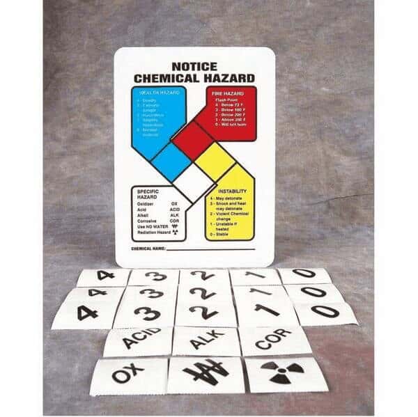 Accuform ZFD837VP NFPA Notice Chemical Hazard, Sign Kit, 14" X 10 ...