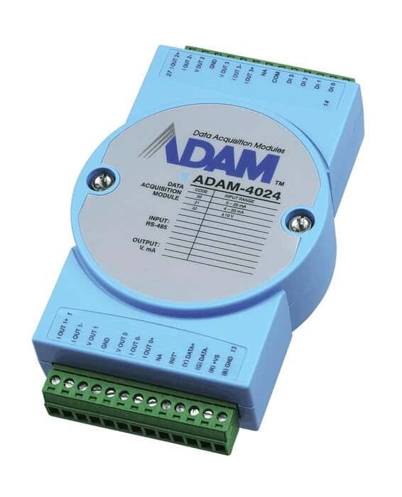 Advantech ADAM-4024-B1E 4 Channel Analog Output Data Aquisition Module (Modbus) from Cole-Parmer ...