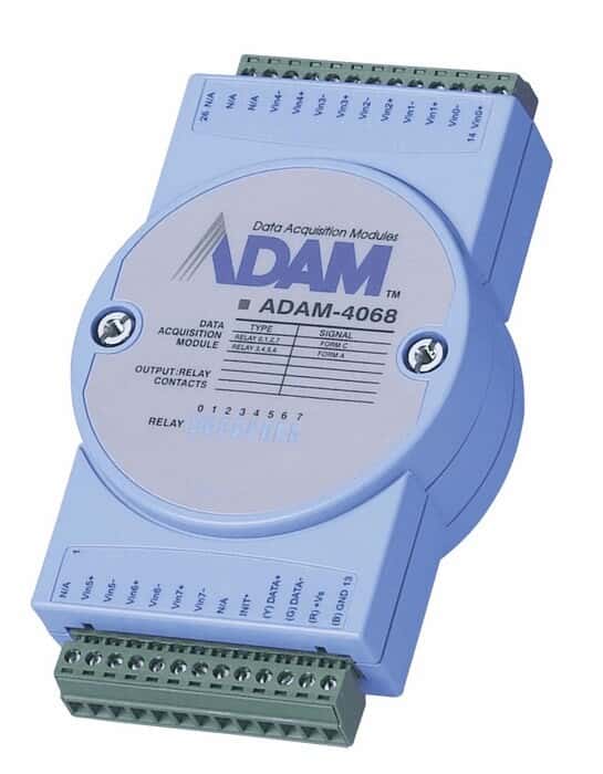 Advantech ADAM-4068-BE 8 Channel Relay Output Module (Modbus) from Cole-Parmer