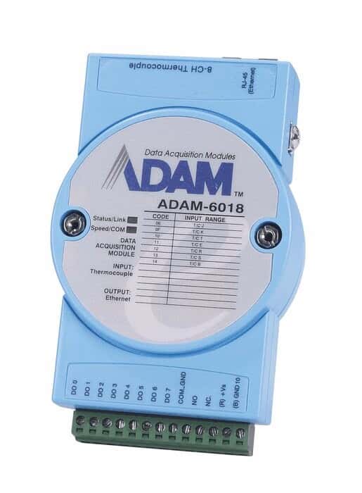 Advantech ADAM-6018-A 8 Channel Thermocouple Input w/DO Data Aquisition Module from Cole-Parmer