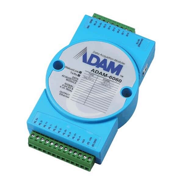 Advantech ADAM-6060-A 6 Channel Relay Output w/DI Data Aquisition Module from Cole-Parmer