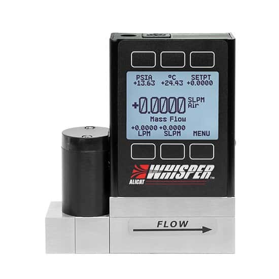 Alicat Whisper™ Low-Pressure Drop Mass Flow Controller, 0 - 100 SCCM ...